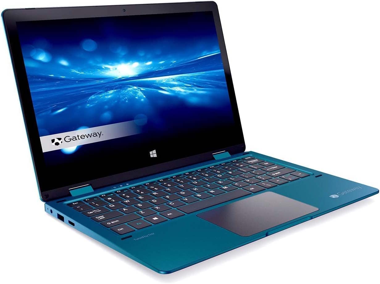 Gateway Newest Touchscreen 11.6 HD 2-in-1 Convertible Laptop in Blue Intel N4020 4GB RAM 64GB SSD Mini-HDMI Webcam Windows 11 S