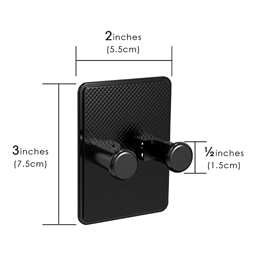 LUEXBOX 4 Pcs Self Adhesive Razor Holder for Shower, Multifunction Hook Hanger for Bathroom, Adjustable Razor Holder Compatible with Fusion 5 Proglide, Mach 3 Classic, Power Razor