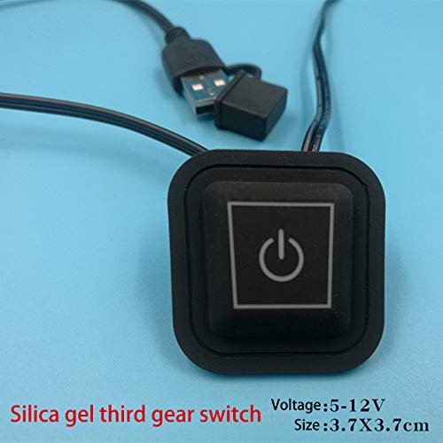 Electric Heating Pad, DDSKY 3 Gear Temp USB Clothes Heating Pad Carbon Fiber Heated Clothes Pad Thermal Cloth Vest Heated Jackie