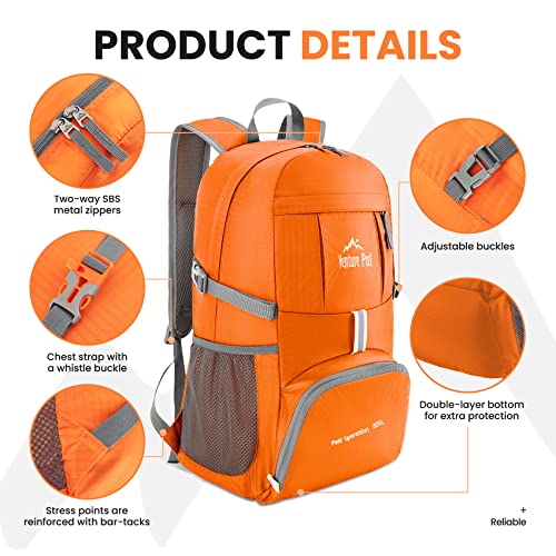Venture Pal 35L Ultralight Lightweight Packable Foldable Travel Camping Hiking Outdoor Sports Backpack Daypack