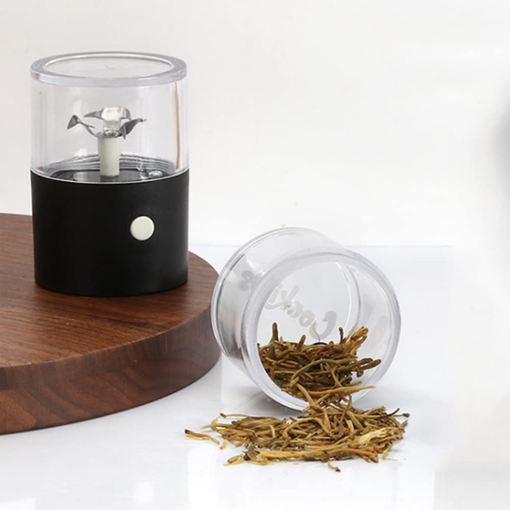 Electric Herb Grinder, Electric Grinder for Spice, Portable Chopper Fine Grinder Kit Black