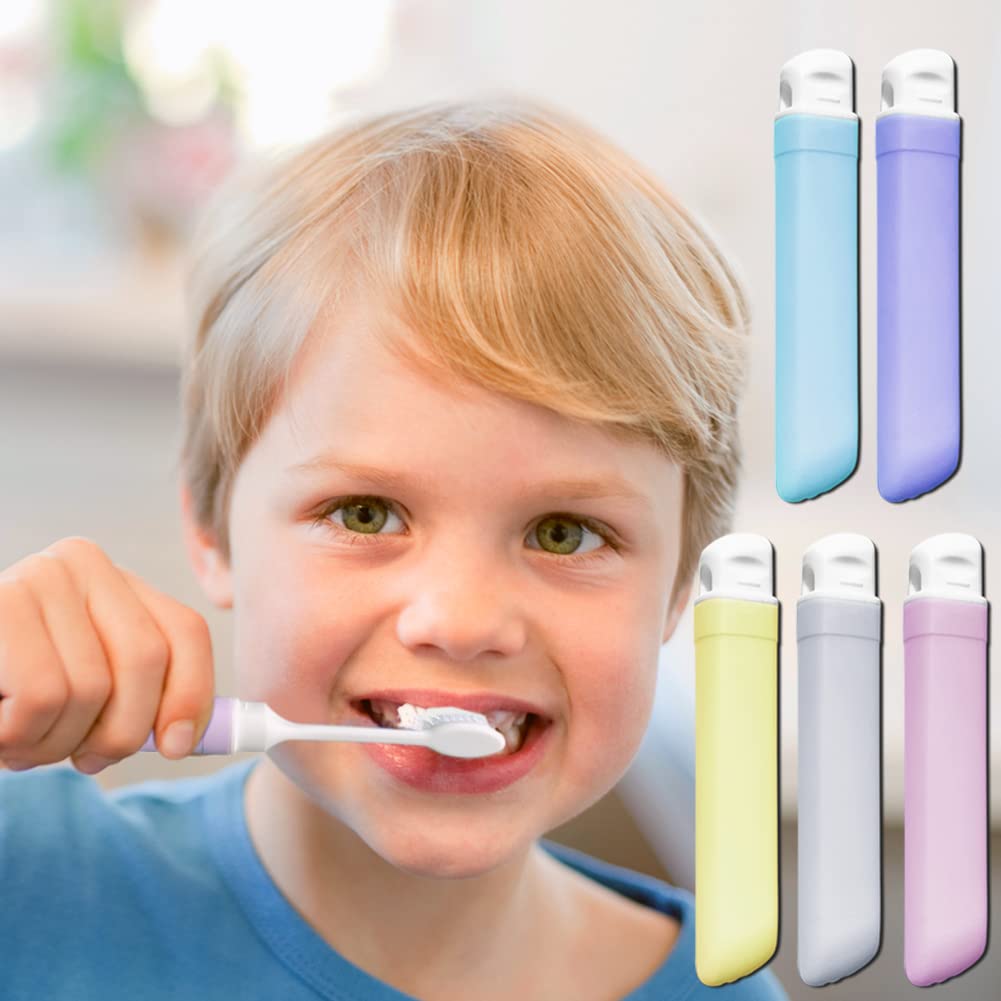 IGOOLEE 15 Packs Colourful Folding Toothbrush Bulk Portable Folding Travel Toothbrush with Containers for Travel Camping Business Trip