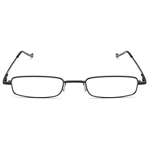 DOUBLETAKE Reading Glasses - 2 Pairs Slim Pocket Readers w Pen Clip Case - 1.50