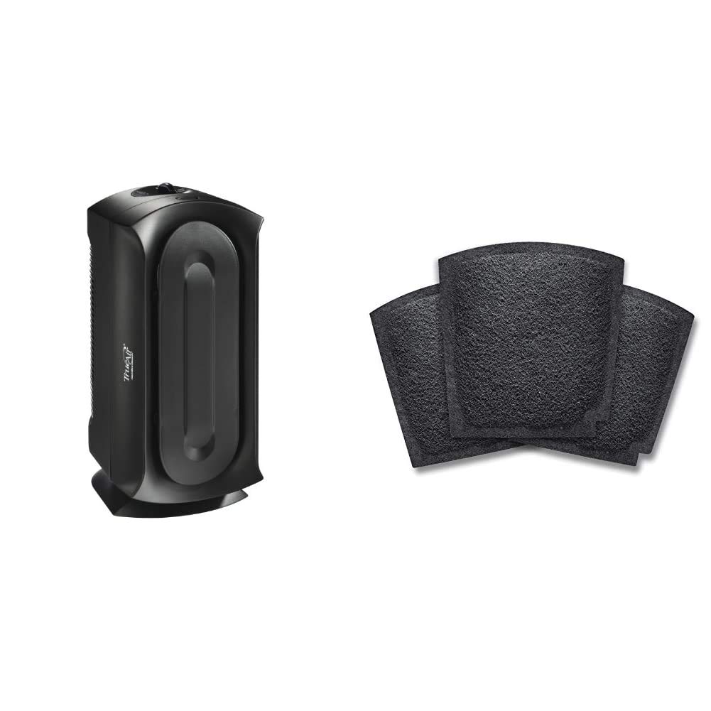 Hamilton Beach TrueAir Air Purifier + Replacement Carbon Filters for Odor Elimination (3-Pack)
