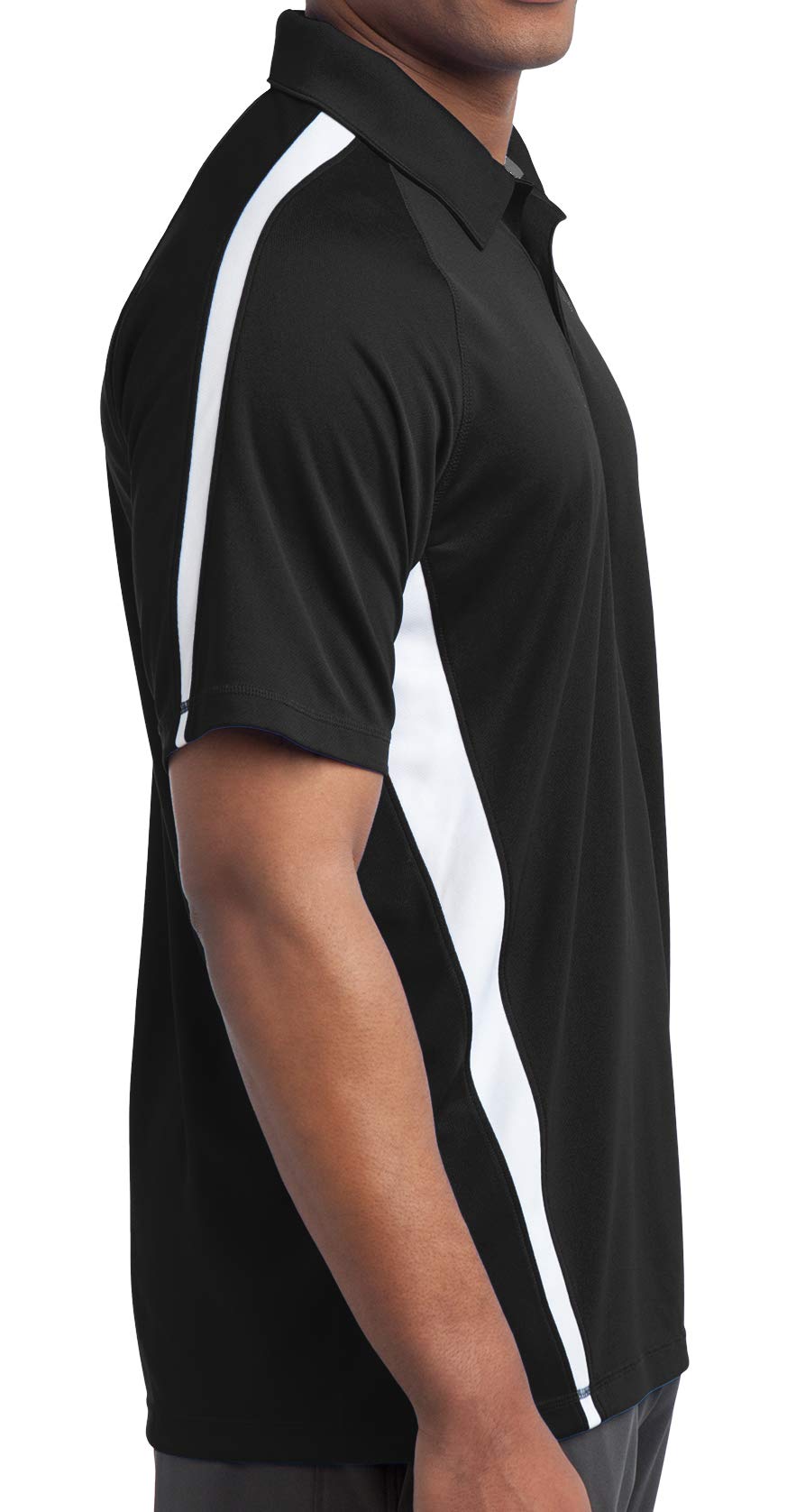 Ford Shelby Cobra Pocket Print Colorblock Polo, Black White XL
