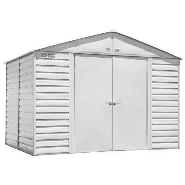 MDMprint 10x8 Steel Storage Shed, Flute Grey, SCG108FG-A