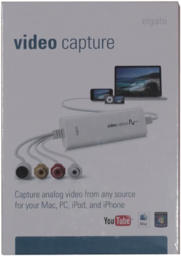 Elgato Video Capture β USB 2.0 Capture Card Device, Easy to Use, Convert Analog to Digital, with VHS VCR TV to DVD Adapter, for Mac, Windows or iPad