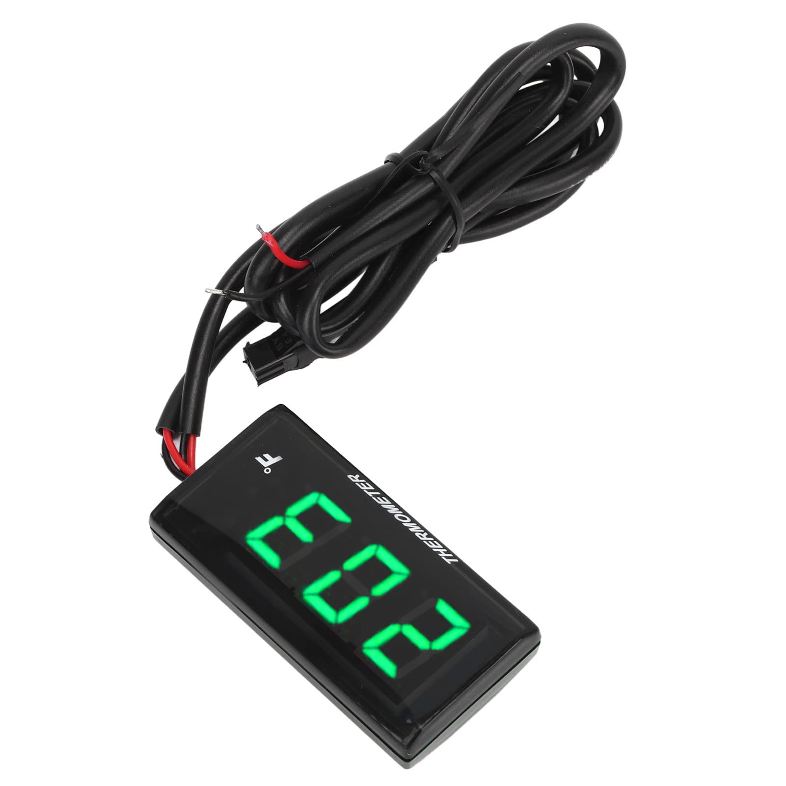 Motorcycle Water Thermometer, Motorcycle Digital Water Thermometer Digital Display Durable Stable High Definition Easy To Install for Motorcycle (Green)
