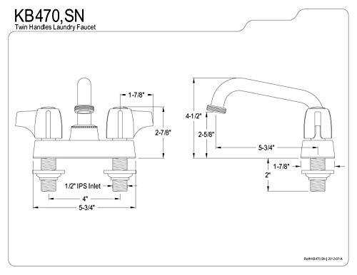 Kingston Brass KB470 Laundry Faucet, Polished Chrome