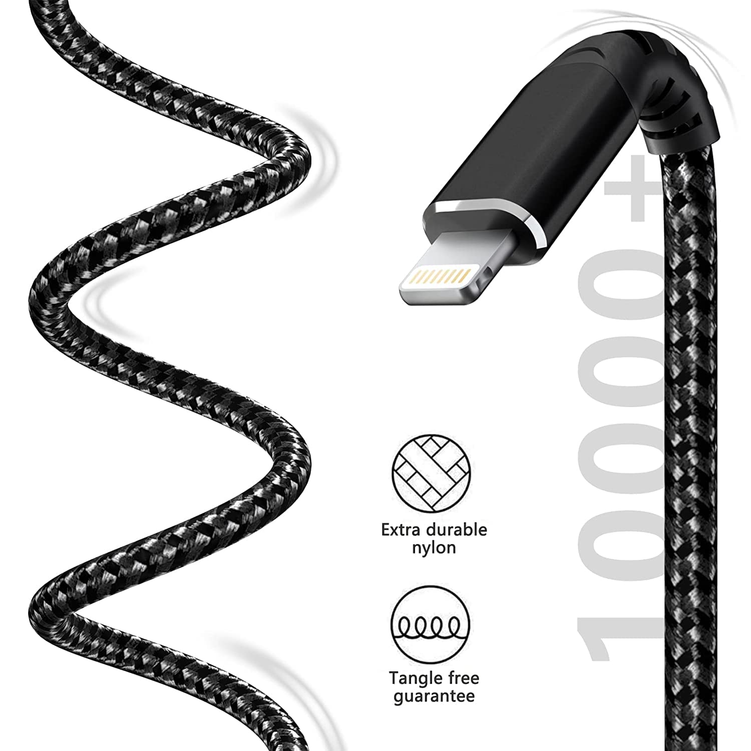 Kmformals Phone Charger Cable Certified 3 Pack 6ft Nylon Braided Cable Phone Charger Fast Charging Cord Compatible with Phone 14 13 12 11 Pro Max XR XS X 8 7 6 Plus and More