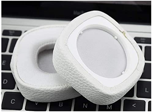 Replacement Earpads Protein Leather Memory Foam Ear Pads Cushions Cover Repair Parts Compatible with Marshall Major 3 Marshall Major III Wireless On-Ear Headphone (White)