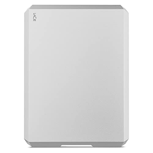 LaCie Mobile Drive, 5 TB , External Hard Drive HDD â Moon Silver, USB-C USB 3.0, With Rescue Services (STHG5000400)