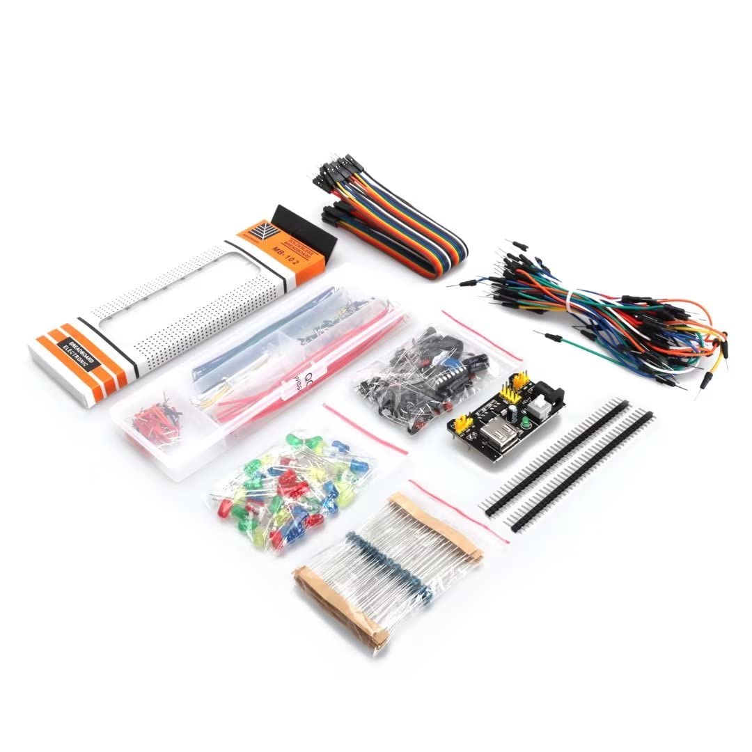 Huayuxin DIY Component Electronic Starter Kit for Arduino Kit STM32 Raspberry Pi, 36-in-1 Electronics Kit, Programmable Engineering Coding Education STEAM/STEM Fun Kit with Arduino IDE C C++ Tutorial