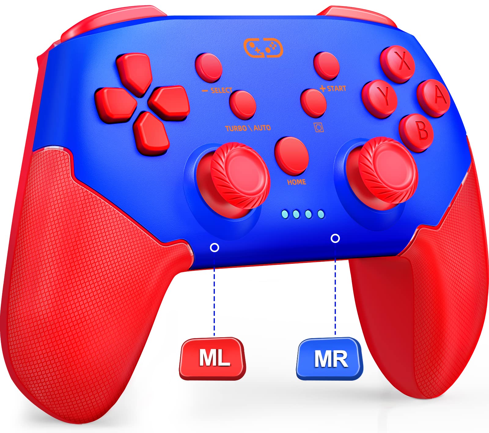 Larstylee Switch Controller, Wireless Switch Pro Controller for Nintendo Switch/Switch Lite/Switch OLED Support Keylinker, Switch Turbo Controller Compatible with PC/IOS/Android/Multi-platform