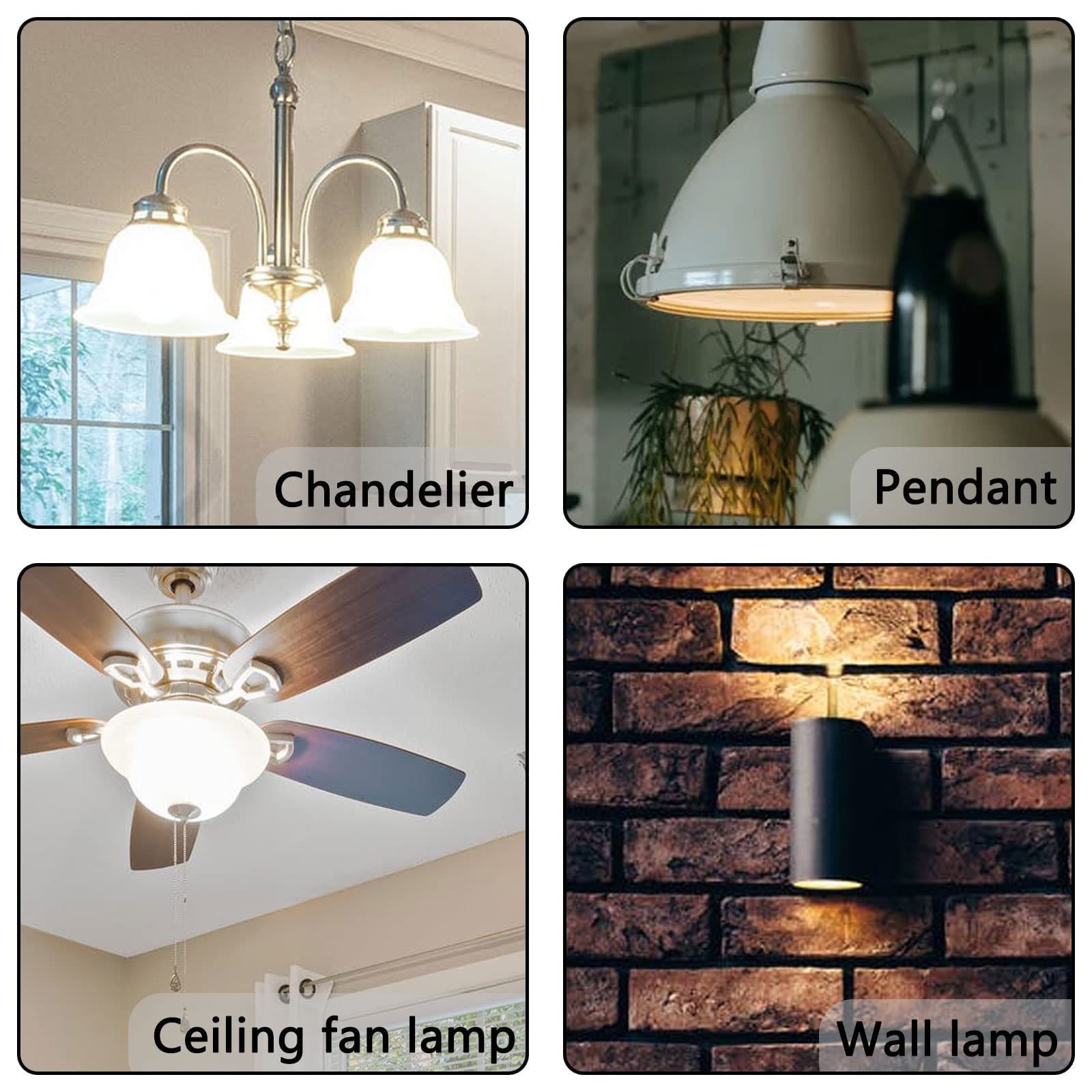 Haraqi 10 Pack 40W 120V E12 Base B10 CTC Incandescent Frosted Dimmable Light Bulbs, Candle Light Bulbs for Chandeliers, Ceiling Fan Lights, Pendants, Fireplace