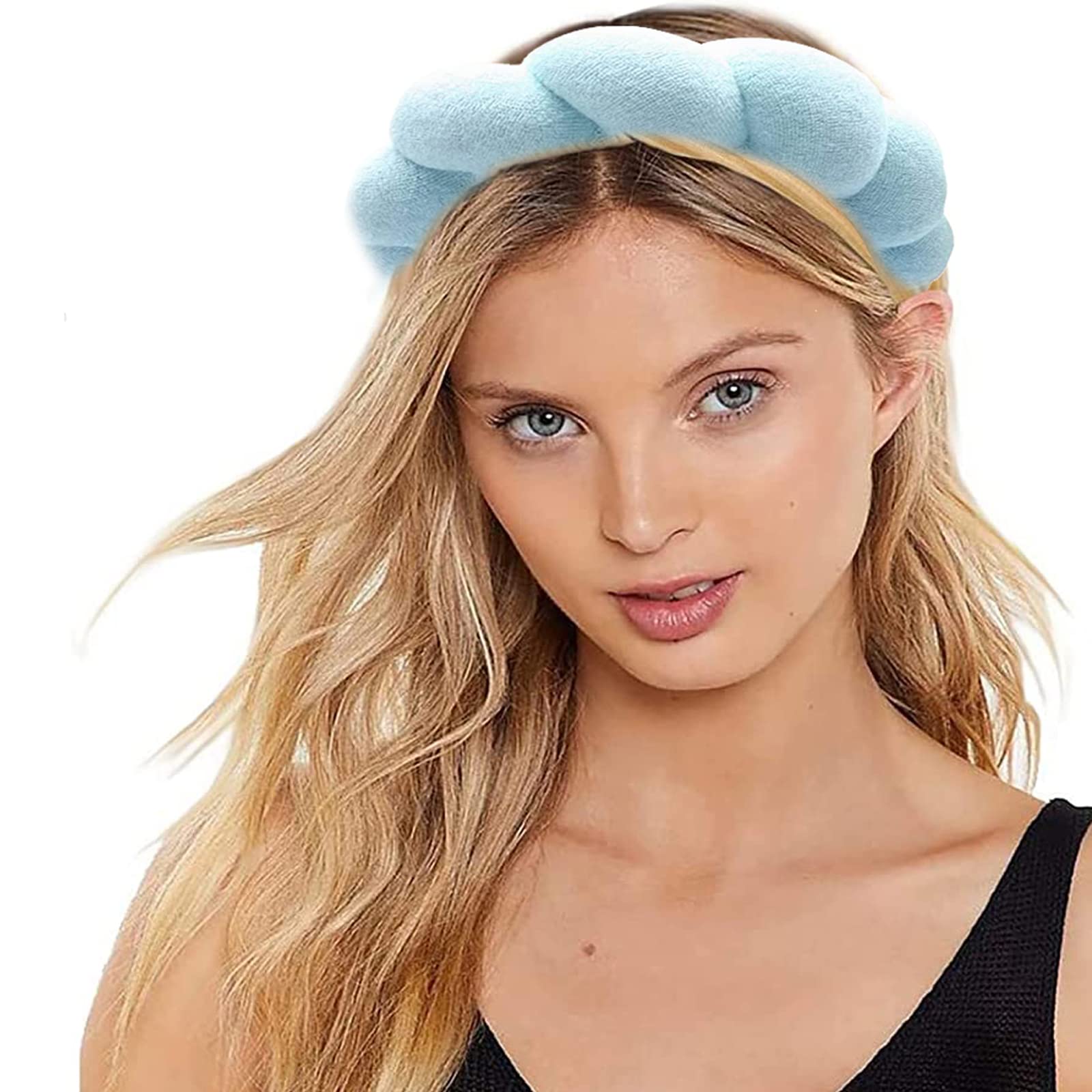 GMaxit Makeup Headband Puffy Spa Headband,Sponge Terry Towel Cloth Fabric Headbands for Women
