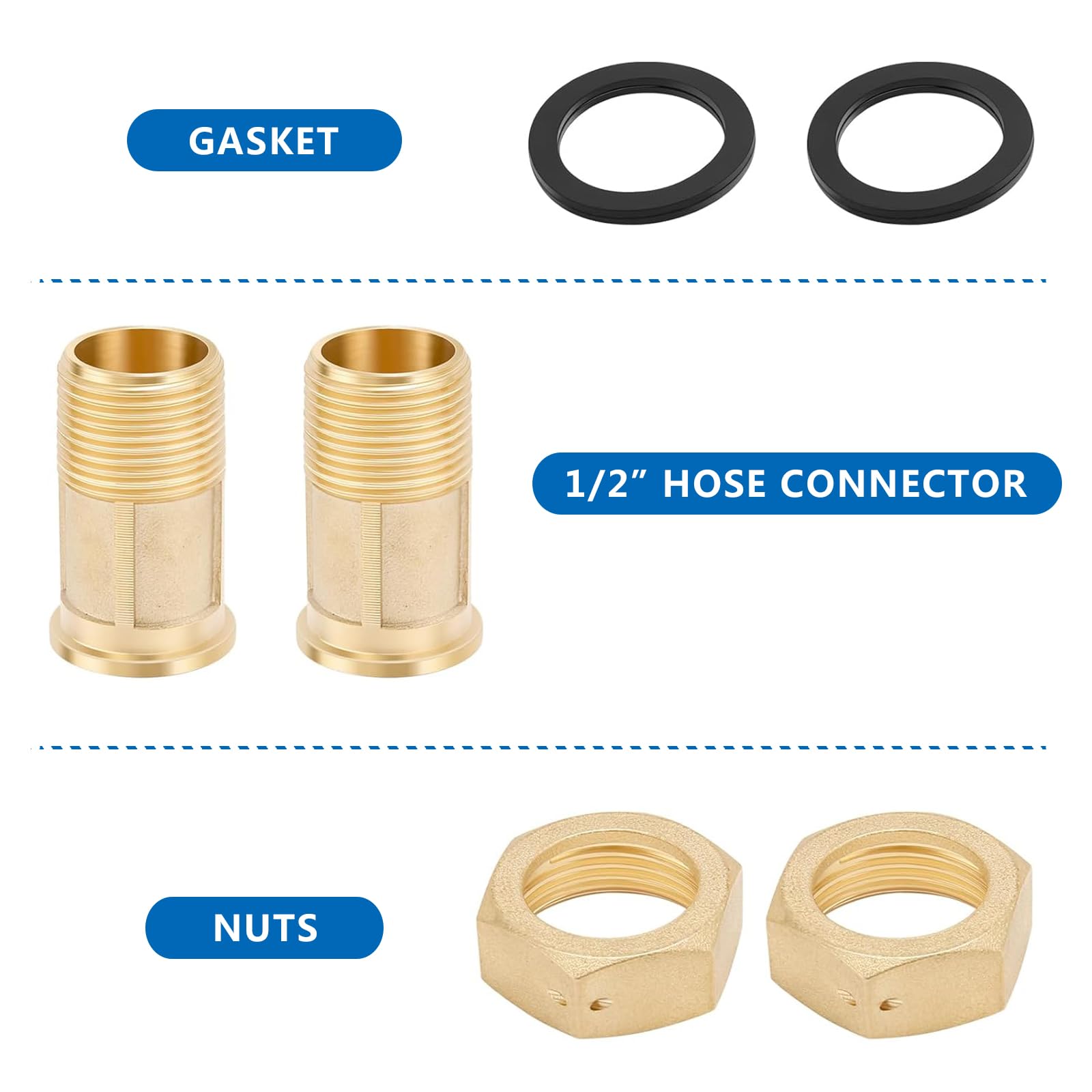 LEADWIN Water Metal, Flow Meter, DN15, 1/2" NPT Couplings, Accurate Long Time Cold Water Meter, for Garden and Home Use