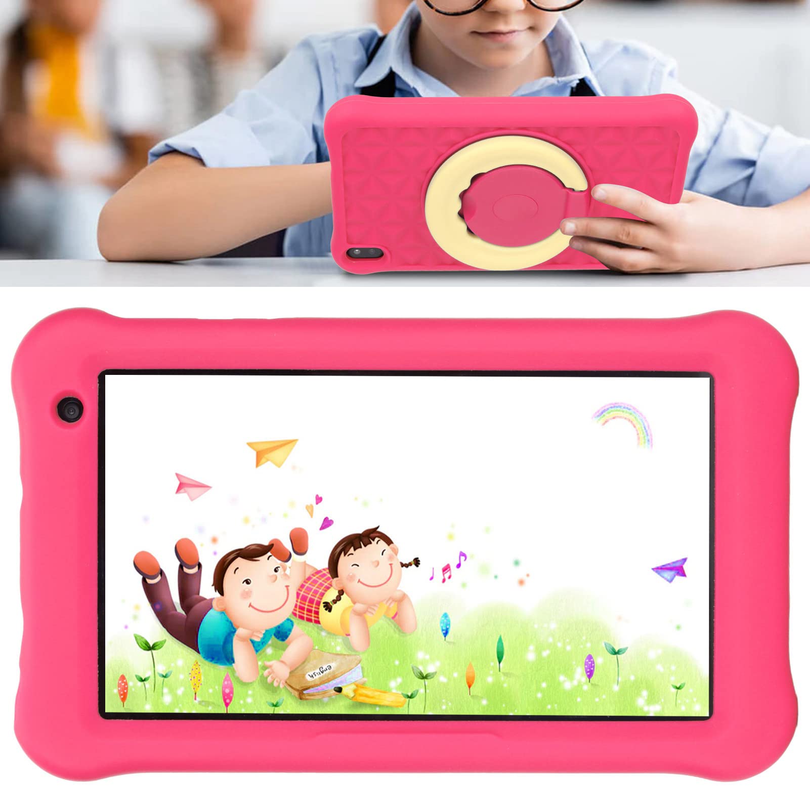 Naroote 7 Inch Tablet 7 Inch 1024X600IPS 3GB RAM 32GB ROM 802.11bg/n Kids Tablet Support for Android 11 (US Plug)