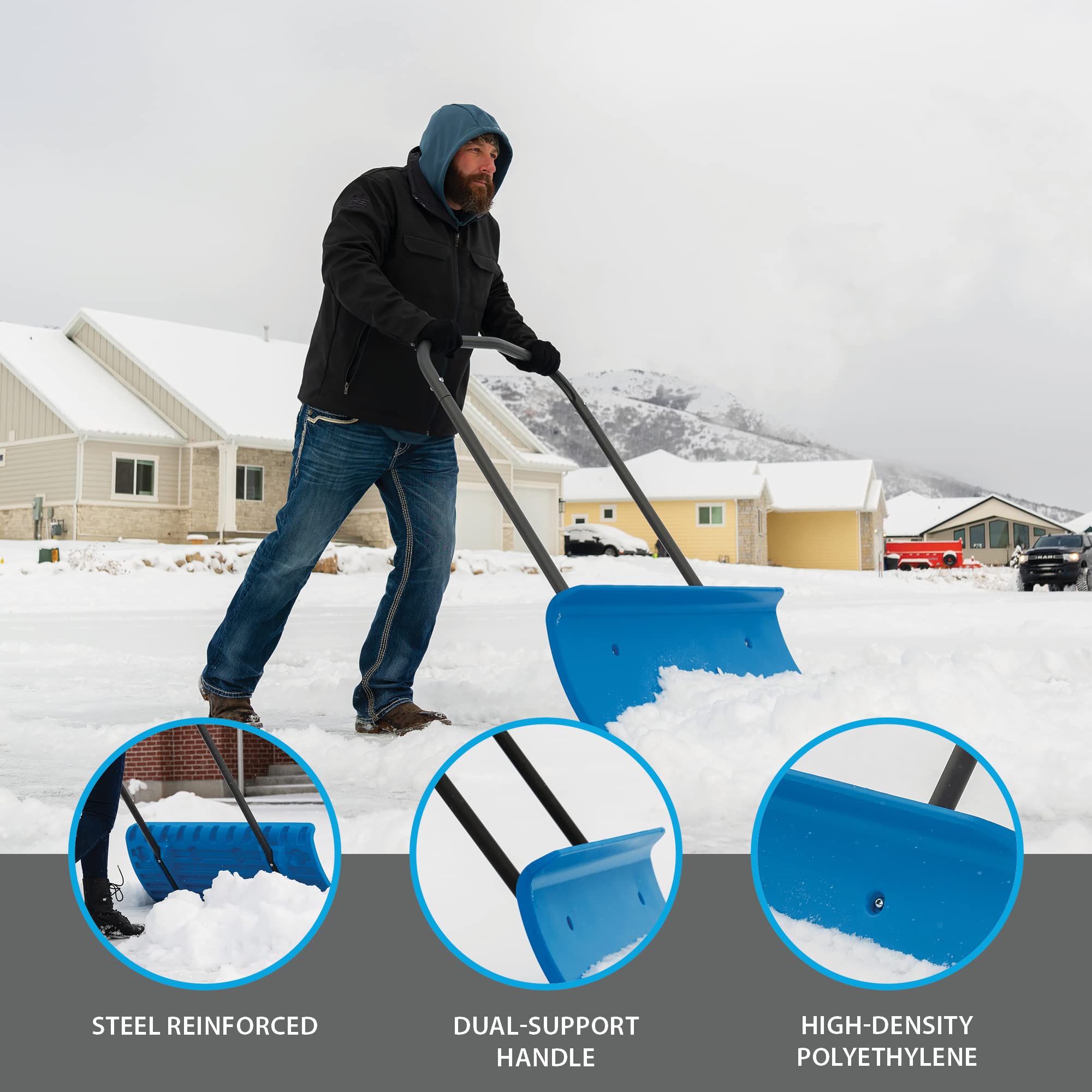 Lifetime Snow Pusher, 42β Heavy Duty Snow Plow Shovel