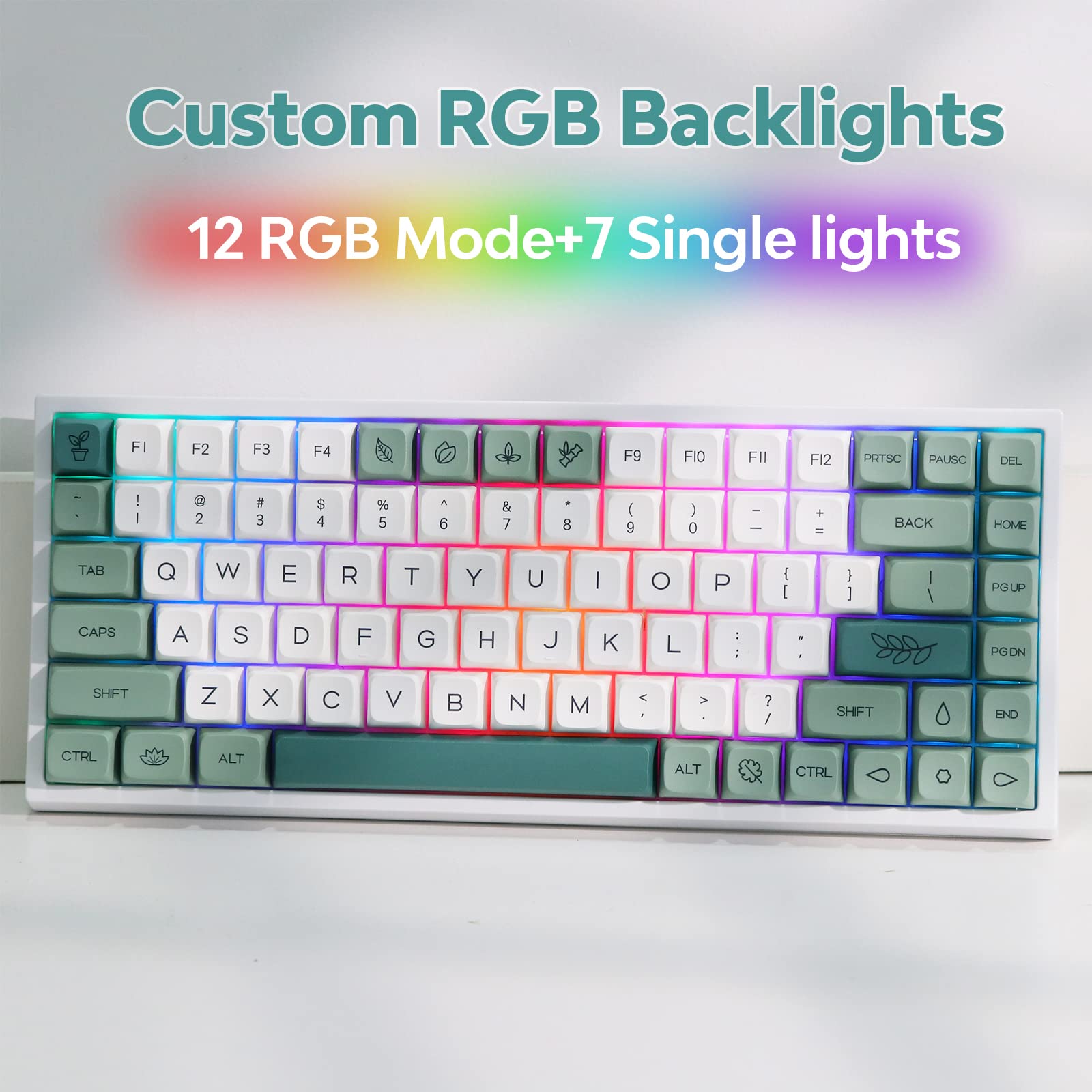 EPOMAKER Gaming Keyboard Numpad Combo, EP84 Pro 75% RGB Hot Swappable 2.4GHz/Bluetooth 5.0/USB-C Wired Keyboard with TH21 Wired Numpad for Mac/Win/Gamers(Gateron Pro Yellow)