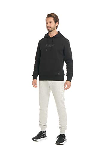 Hurley Men's Boxed Logo Fleece Pullover Hoodie, Black, Medium