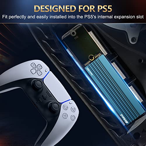INLAND 1TB Gaming Performance Plus NVMe Internal Gaming SSD Solid State Drive with Heatsink Optimized for PS5 - Gen4 PCIe, M.2 2280, DRAM Cache, 176-Layer TLC 3D NAND Flash, Up to 7000MB/s