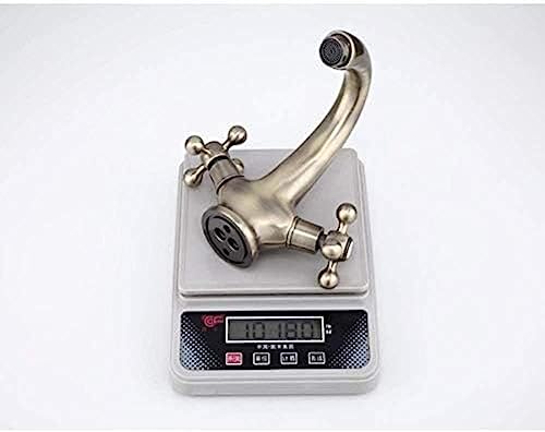 ItoNc Kitchen Taps Kitchen Tap Kitchen Tap Retro Style Antique Bathroom Faucet Bronze Brushed Sink Hot and Cold Water Tap Bath Basin Sink Mixer Double Handle,Kitchen faucets
