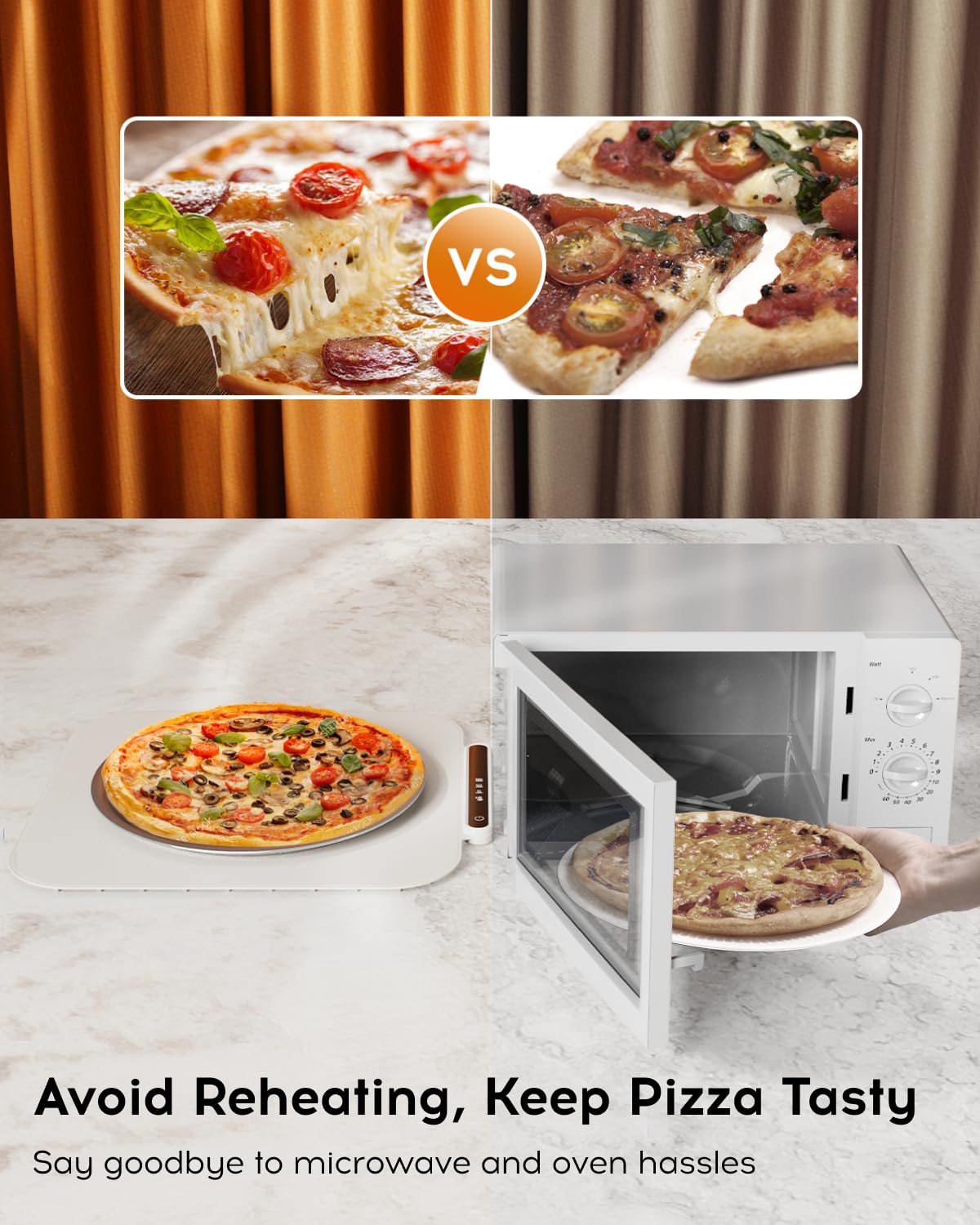 iTRUSOU Electric Warming Tray - Full Surface Heating,Rollable & Portable,Premium Silicone Nano-Material,3 Temperature Settings,Auto Shut-Off -Versatile Food Warmer for Pizza, Meals, and More