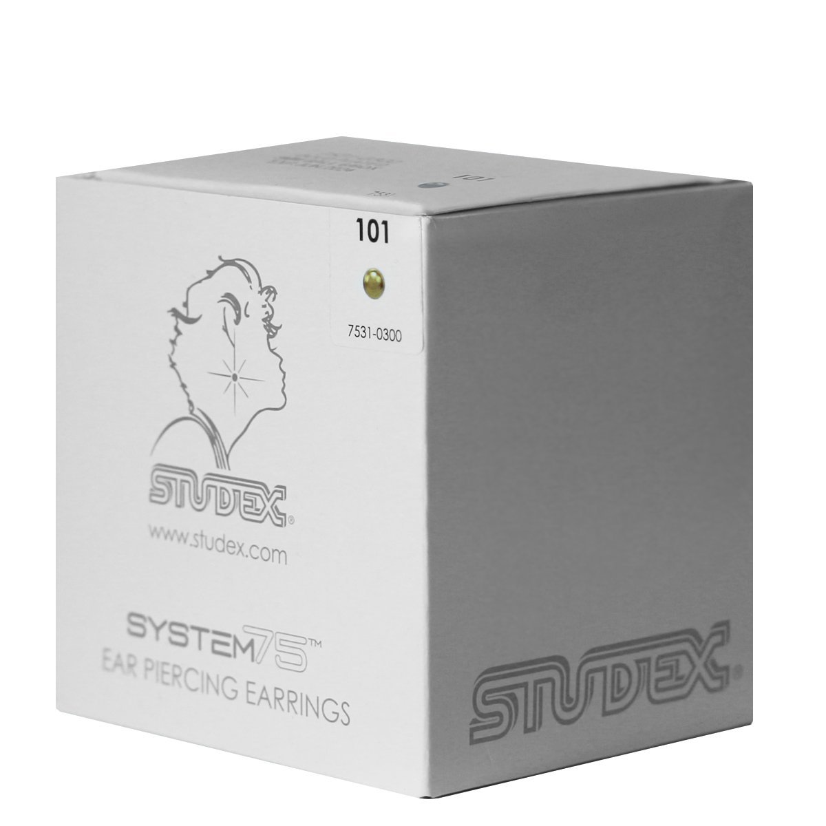 Ear Piercing Earrings Gold Mini 3mm Round Ball Studs "Studex System 75" Hypoallergenic by Studex