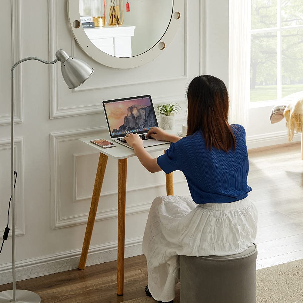 Ellennice Dressing Table-Makeup Vanities Home Office Console Wooden Writing Desk Laptop Desk Simple Desk Can Be Used As Computer Desk/Study Desk/Writing Desk/Game Table/Dressing Table (White)