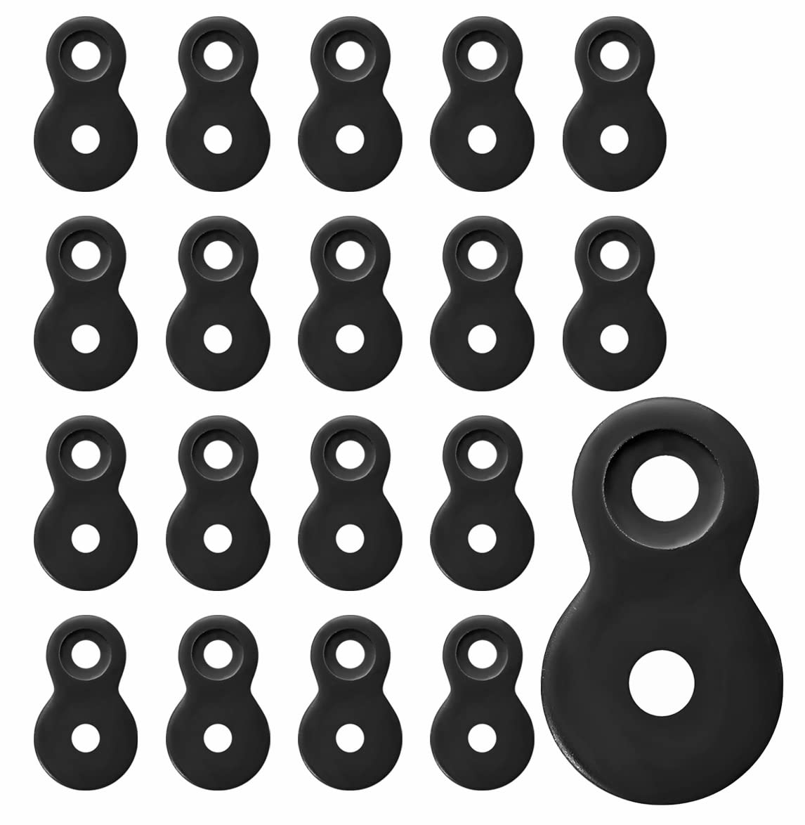 Figure 8 Fastener, Heavy Duty Table Top Fasteners, Desktop Clips Tabletop Connector Bracket (Black) (20) (40)