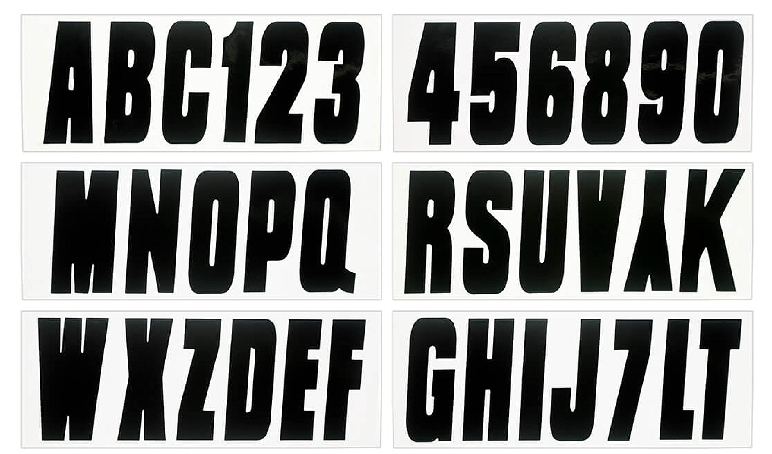 Hardline Products Boat Lettering 3ā³ Registration kit for Inflatable Boats - INFBLK350