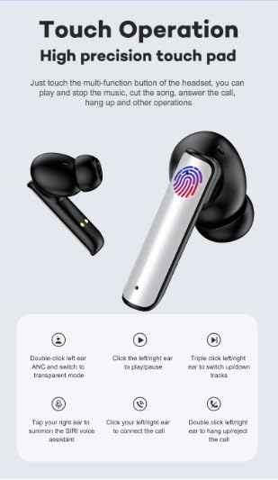 Knight & King Bluetooth 3D Stereo Sound Effects Noise Cancelling and Waterproof Gaming Mini in Earbuds Touch True Wireless Stereo Earphone pc Gmaing and Mobile Gaming