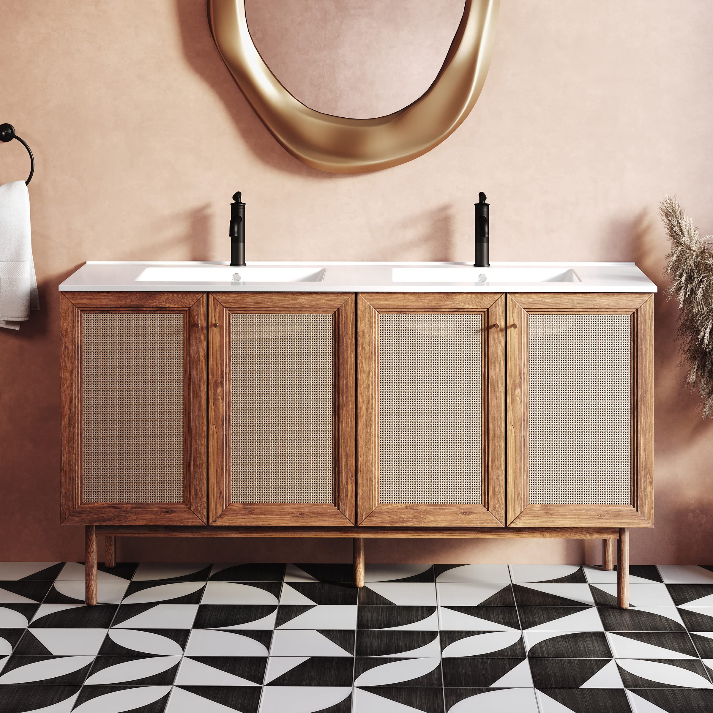 Swiss Madison - well made forever SM-BV666 Classe Bathroom Vanity, 60 Inch, Oak
