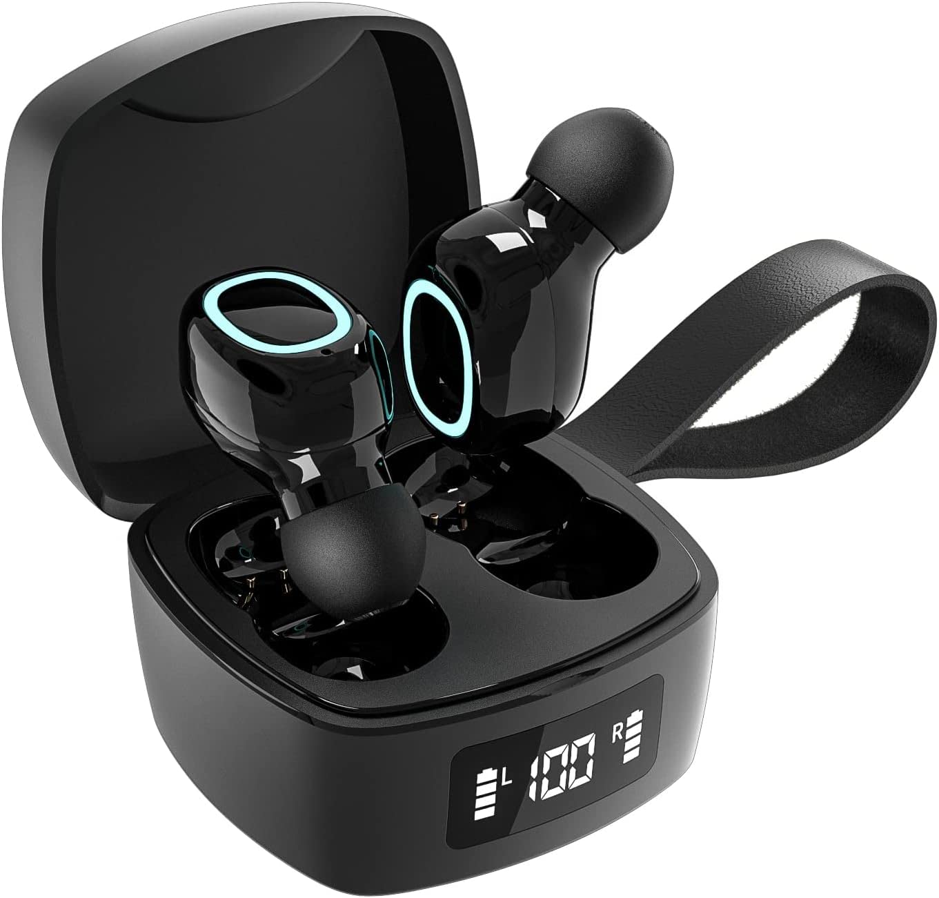 Earbuds Wireless Bluetooth,50Hrs Playtime, with Built in Noise Cancellation Mic with Charging Case, Headphones with 5.3 Stereo Sound, Waterproof Ear Buds for iPhone and Android