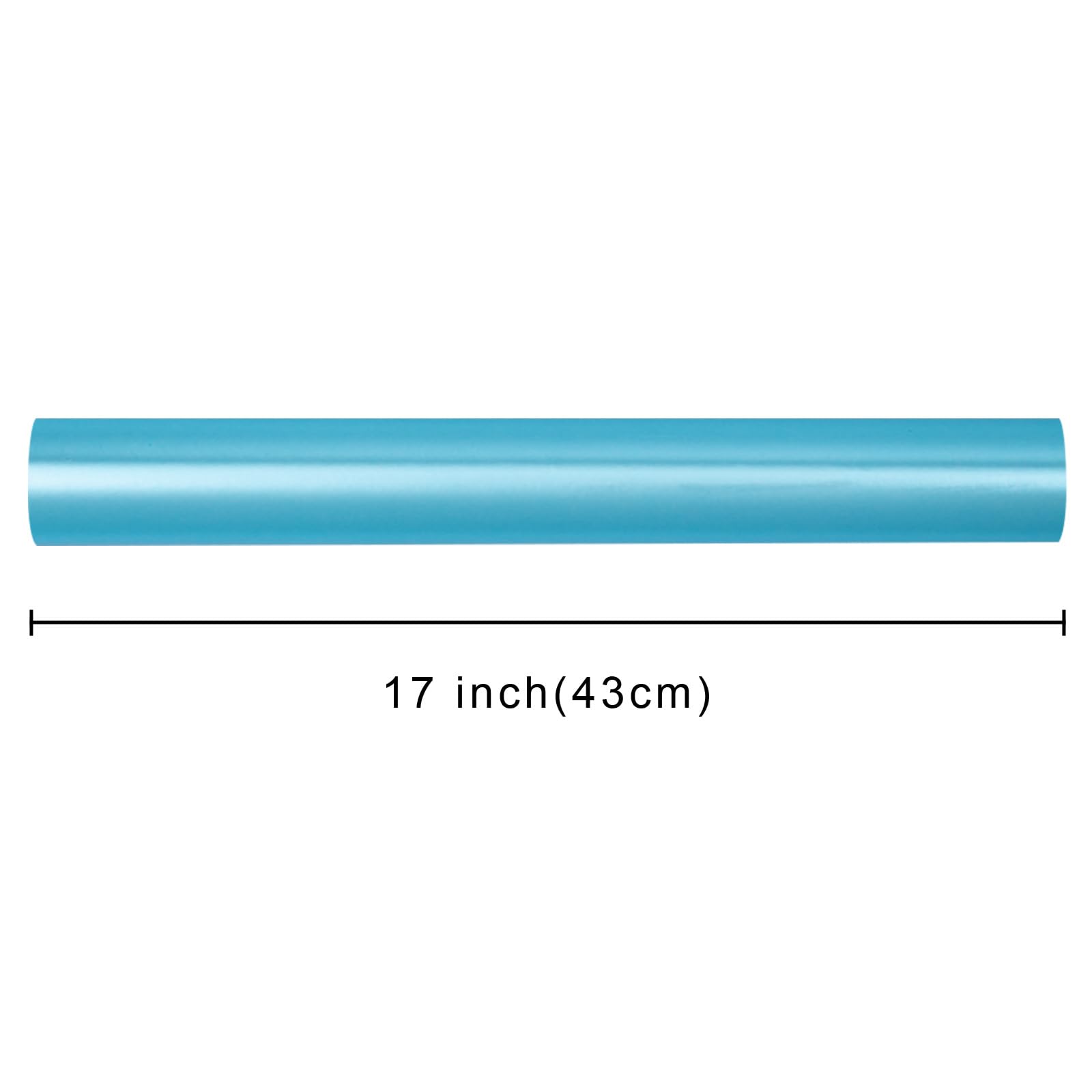 Flyhill Sky Blue Metallic Wrapping Paper-Mini Roll 17inch*32.8ft(46.8sqft-Solid Color Matte Light Paper for Christmas,Birthday,Wedding,Bridal Shower