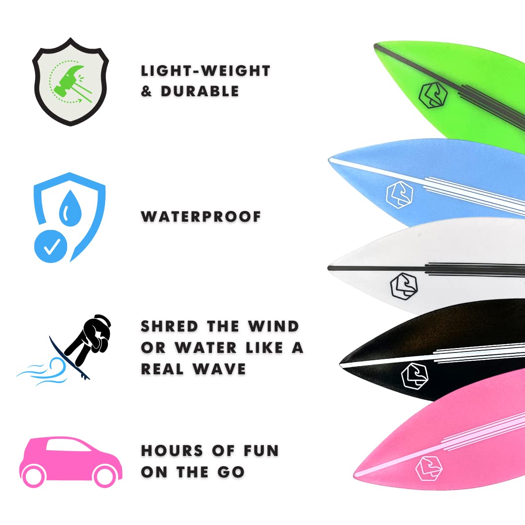Hawker & Watts Shred Haus Finger Surfboard | Toy Finger Surf Board | Surf The Wind | Mini Surfboard for Kids Teens Adults | Surf