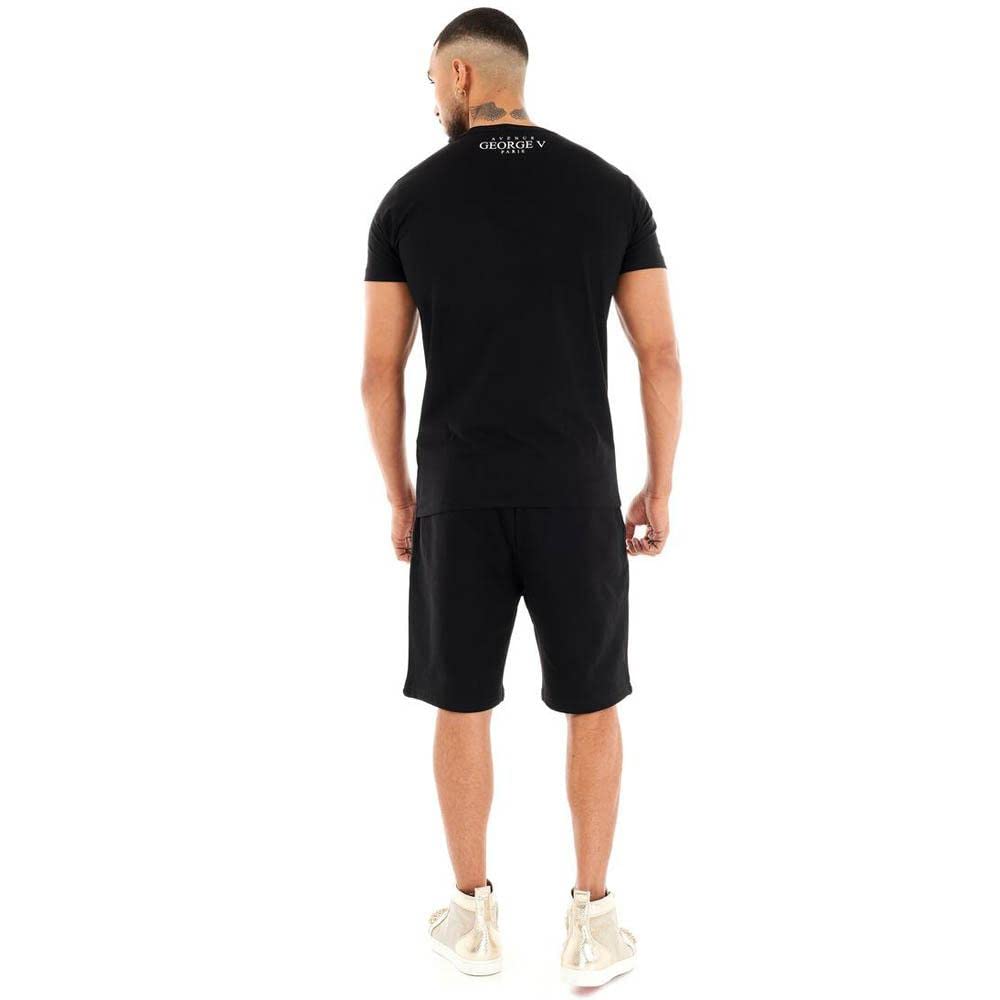 George V Men Crystal Teddy T-Shirt (BlackYellow), XXL