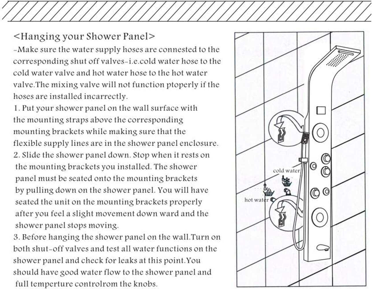 ELLO&ALLO Shower Panel System Tower with Shelf, LED Rainfall and Mist Head Rain Massage Stainless Steel Shower Fixtures with Adjustable Body Jets, Brushed Nickel
