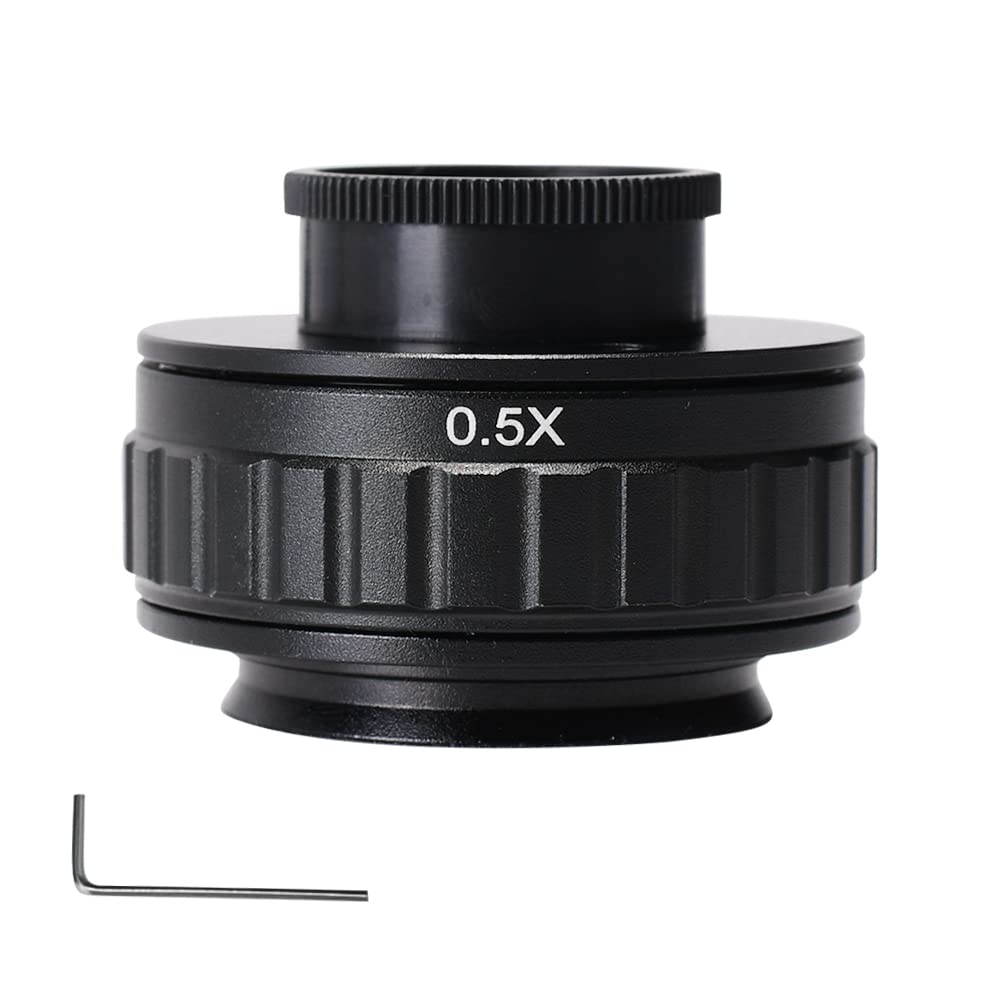 HAYEAR SMZ CTV Adapter Stereo Microscope Camera Interface Adapter for Trinocular Stereo Microscope Industrial Camera Image Sythronize with Eyepiece Lens… (0.5X)