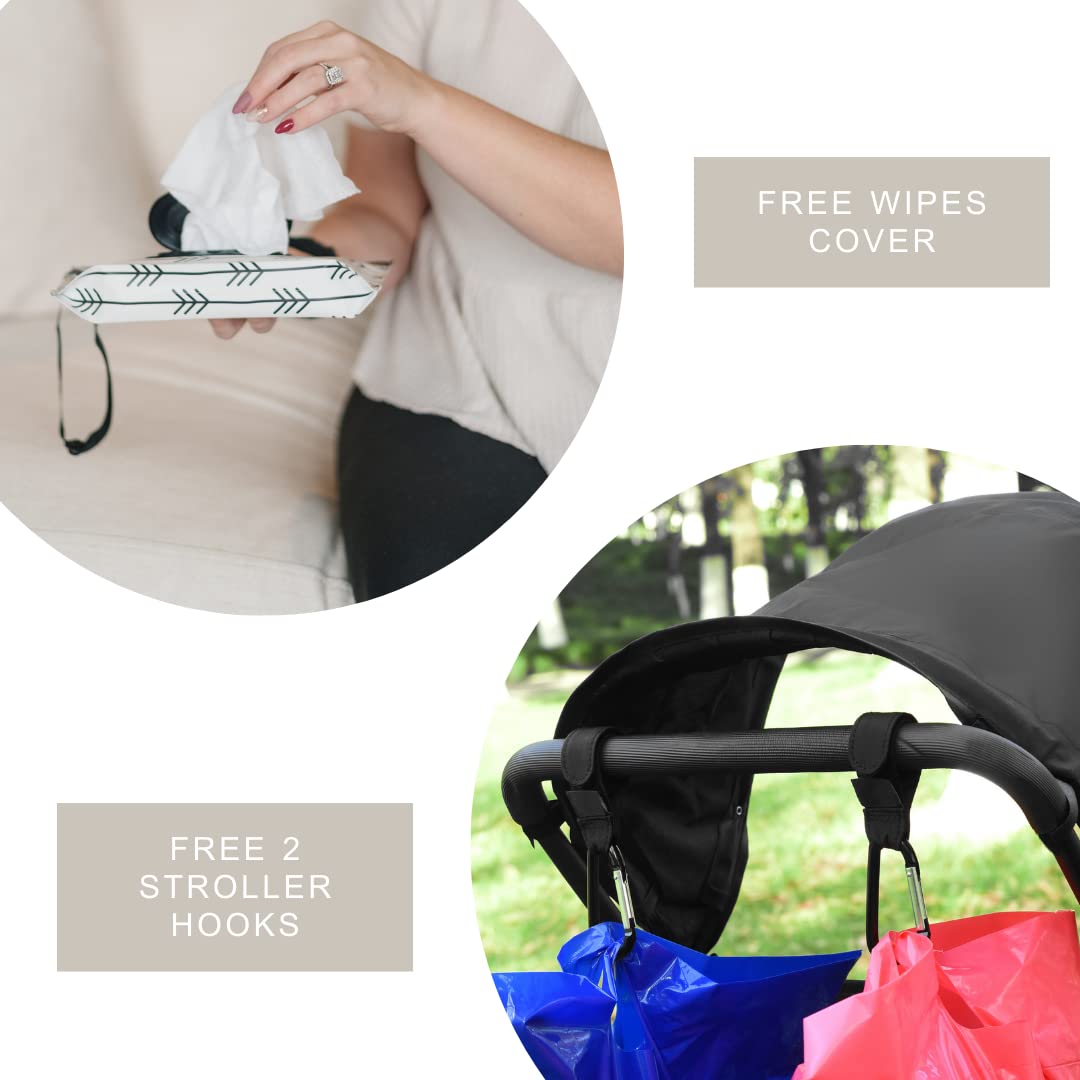 Mosquito Stroller Net Set by Kiki Babies Kiki Babies, Include 2 Multipurpose Stroller Hooks and A Baby Wipes Dispenser, Bug Net for Strollers, Bassinets, Cradles, Playards, and Portable Mini Crib