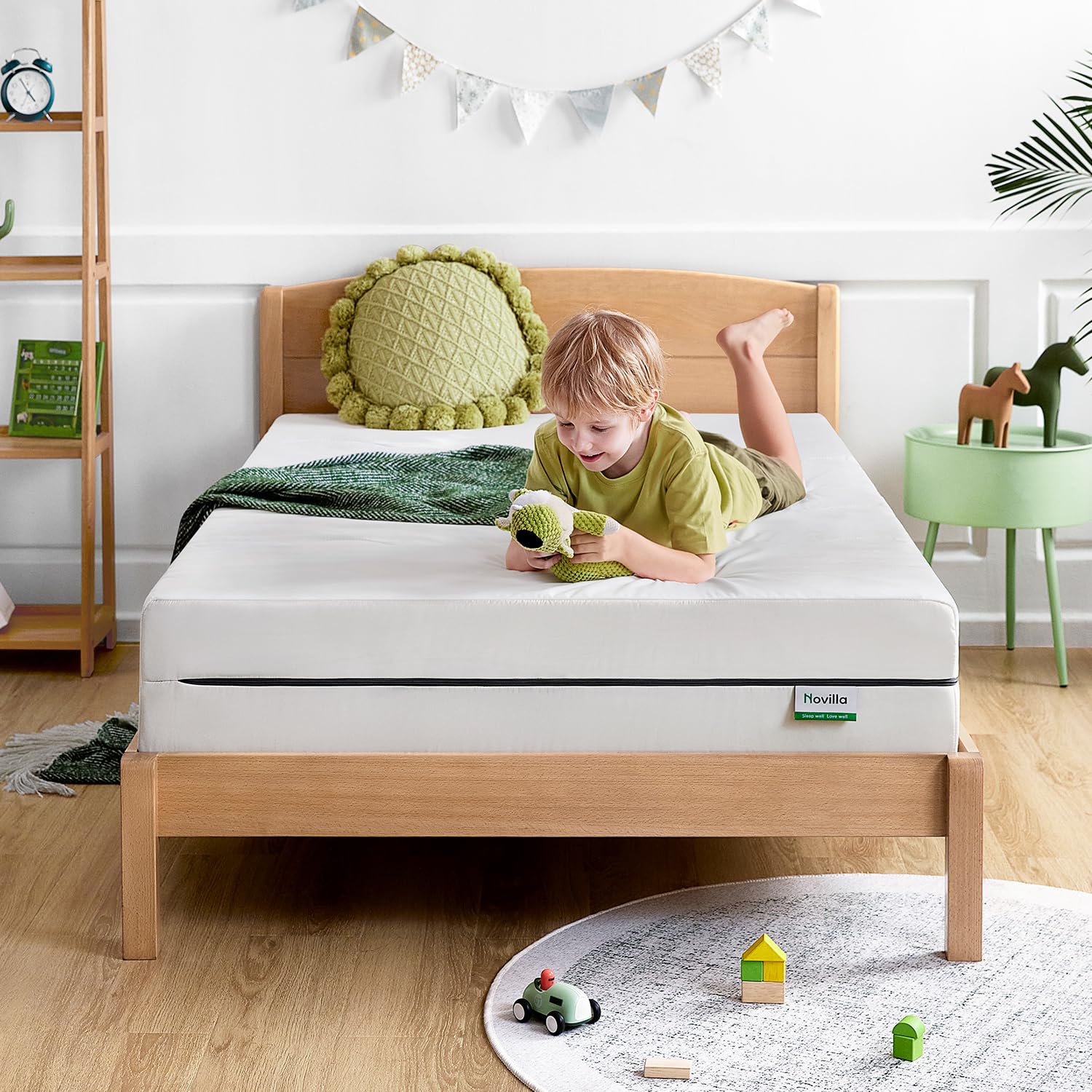 Novilla Twin Size Mattress, 10 Inch Memory Foam Mattress for Motion Isolating, Pressure Relief & Cool Sleep, Mattress Twin in a Box, White