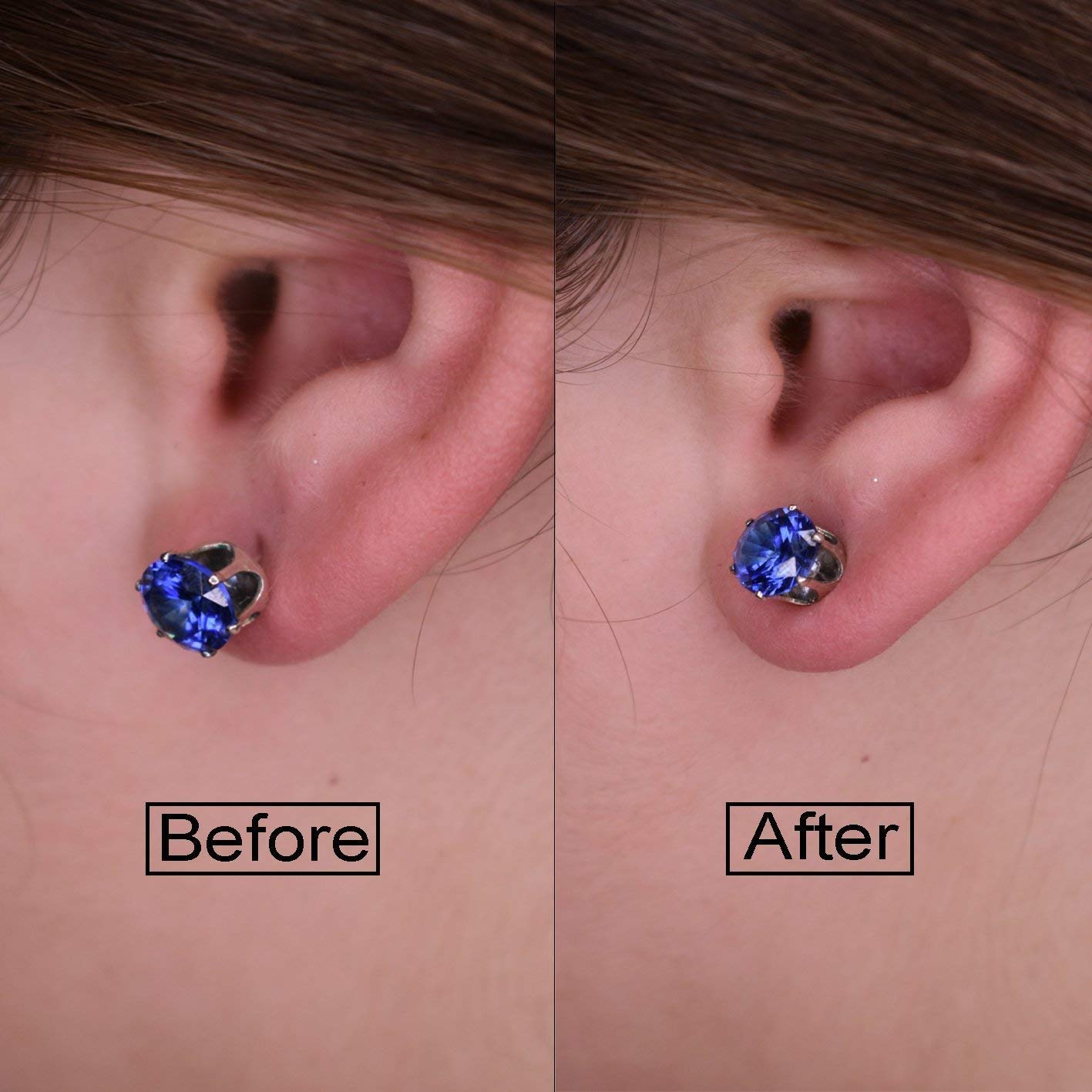 Earring Backs for Droopy Ears - Earring Lifters (2 Earring Lifters + 2 Earring Backs + Jewelry Box) - Earing Backs Secure Rubber - Earring Backs Rubber Earring Backs Clear Earring Backs Replacements