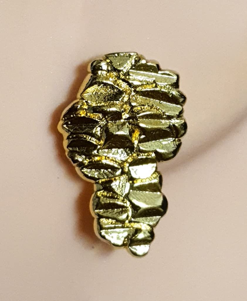 Gold Plated Nugget Stud Earrings for Men and Women