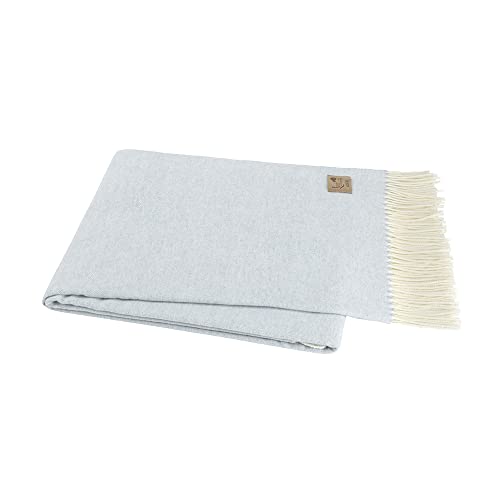 Lands Downunder All-Season, Luxury Hydrangea Herringbone Throw – Soft Woven Throw with Decorative Fringe – Made in Italy – 51”W x 67”L - Over 70 Colors - Perfect for Gifting