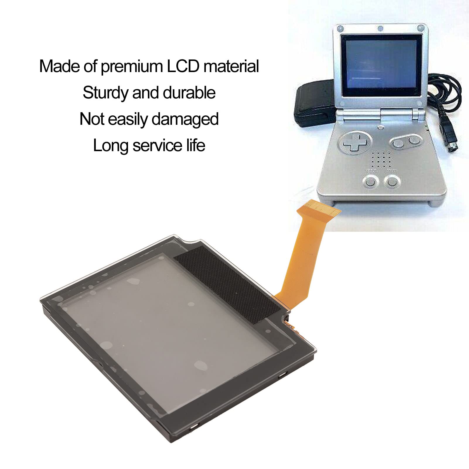 LCD Screen for Game Consoles, Easy to Install, High Hardness Full Game Console LCD Screen, Pressure Resistance