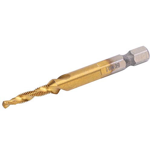 LANTRO JS 10Pcs/Set M4 Screw Tap, High Speed Steel 3.3mm Drill Bits Hex Shank Tapping Tools, Applicable for Internal Chip Removal