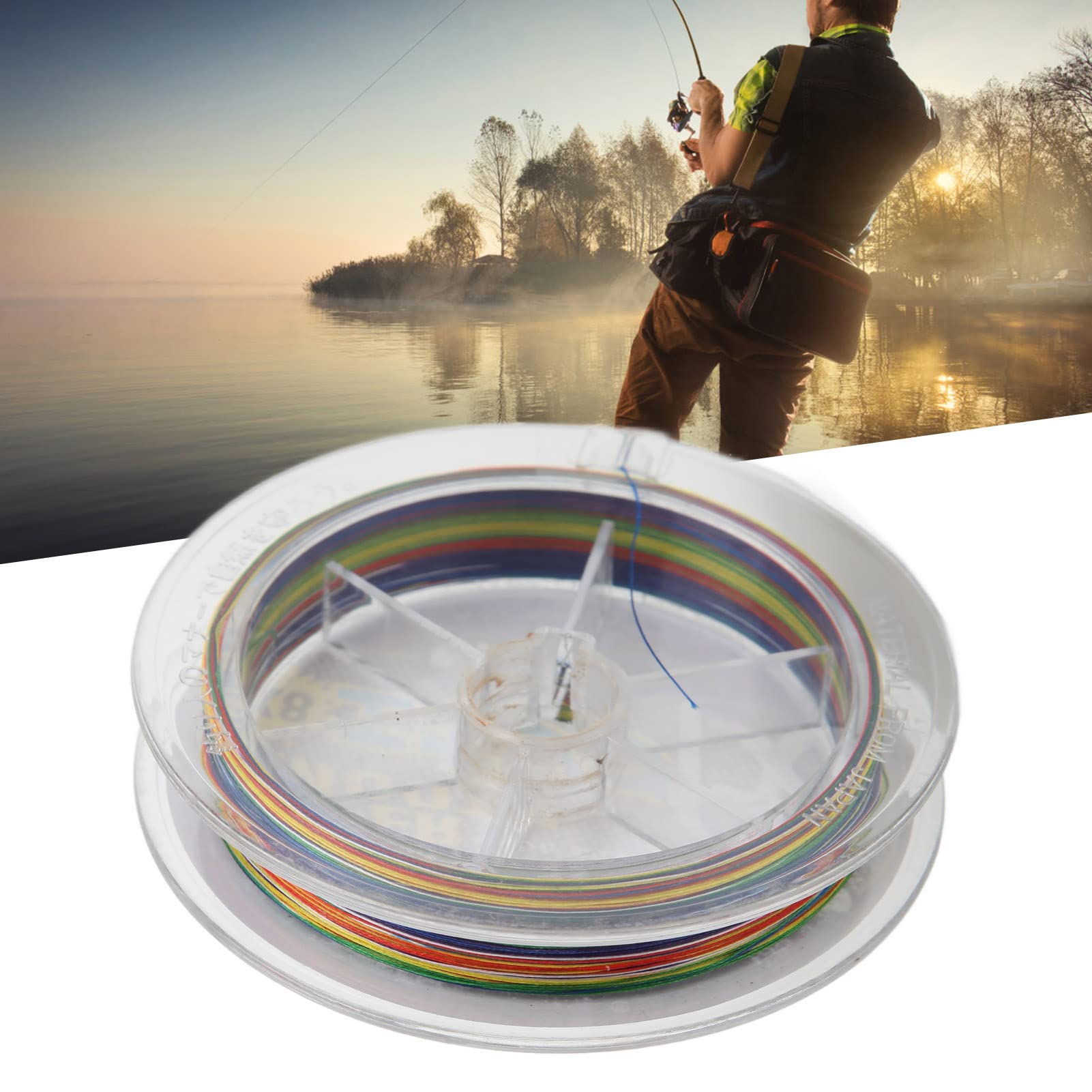 Fishing Line, PE Fishing Lines Bite Resistant Smooth 1 Meter 1 Color for Large Reservoirs(0.8)