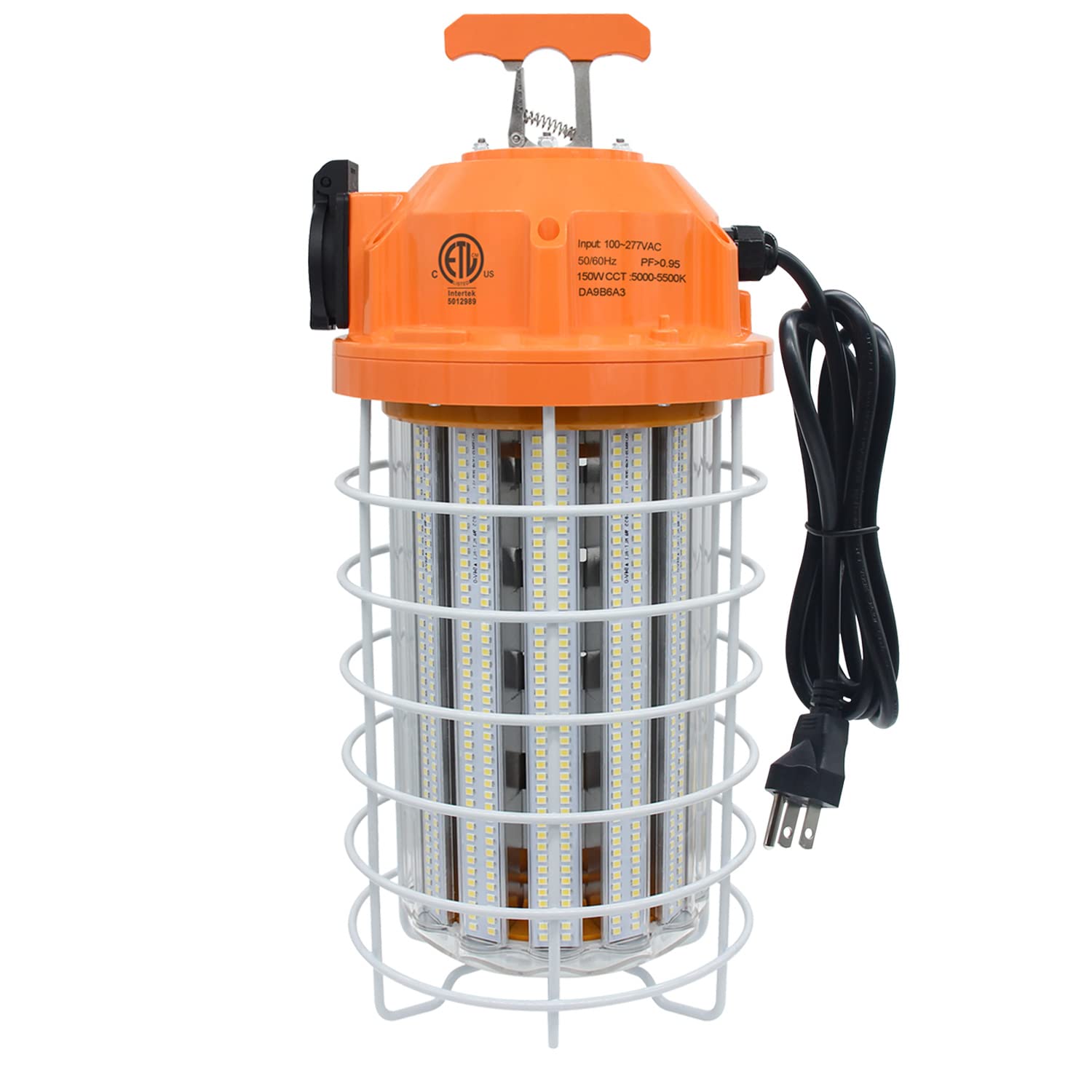 NS 150W LED Temporary Work Light Fixture,5,000K 24250 Lumen Daylight White,IP64 Dust & Waterproof,Portable Hanging Construction Lighting for Jobsite Indoor Outdoor Workshop Location