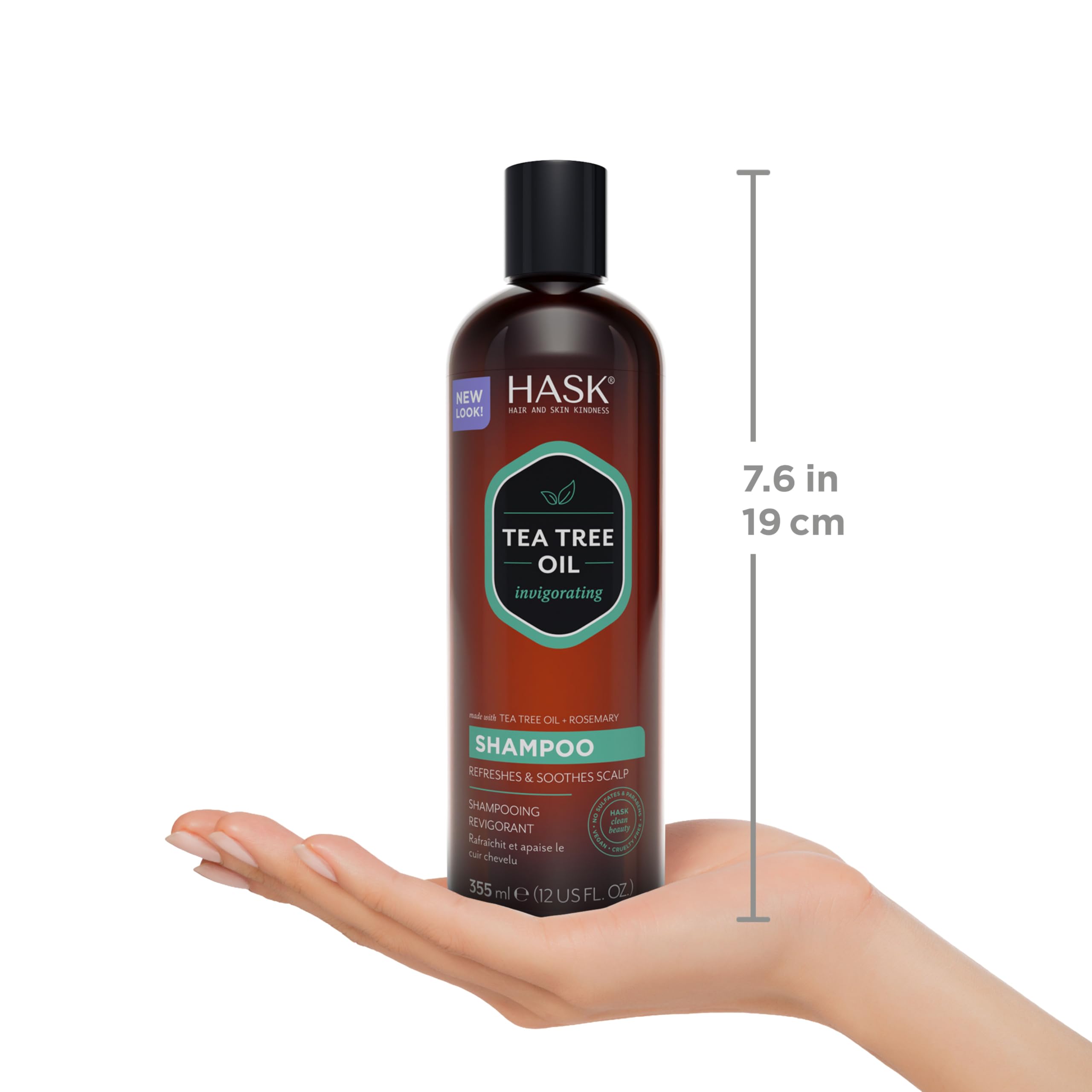 HASK Tea Tree Back to School Pack: Tea Tree Oil & Rosemary Shampoo and Conditioners and a 2-pack of 5-in-1 Leave In Conditioner Sprays